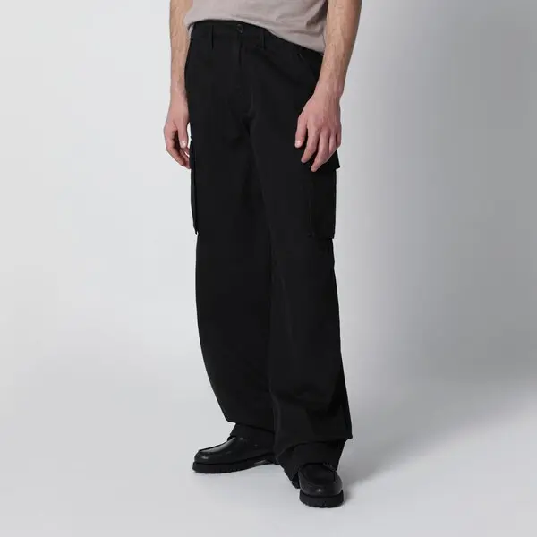 Burberry Cotton Cargo Trousers - Black