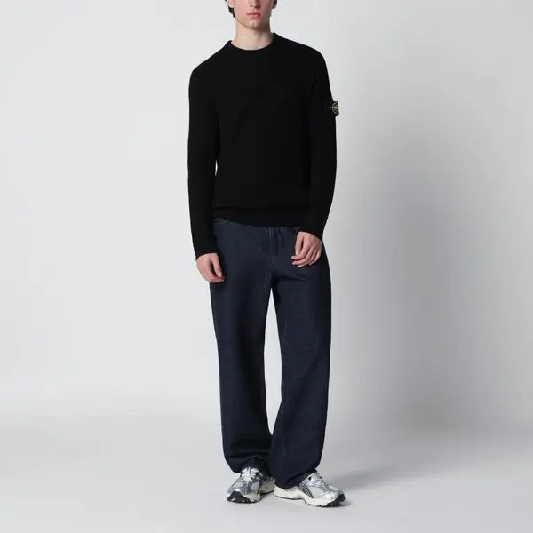Stone Island Wool Crew-neck Sweater - Black