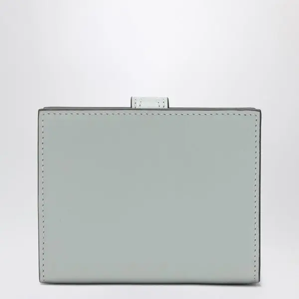Chloé Paddington Square Wallet In Aqua Blue Leather - Grey