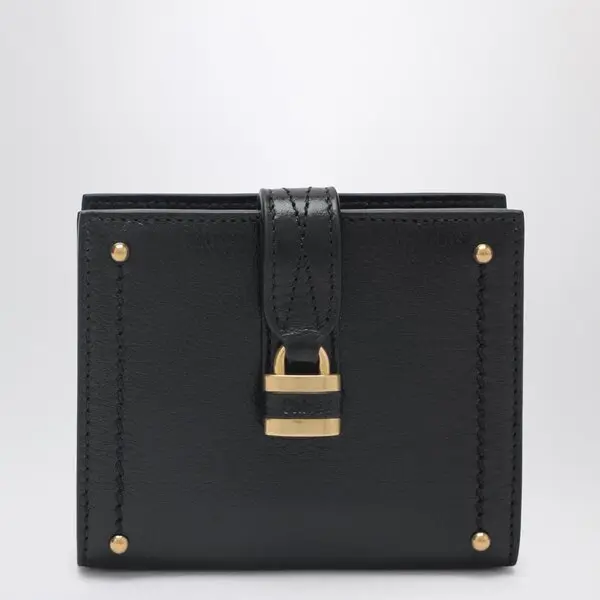 Chloé Paddington Square Wallet In Leather - Blue
