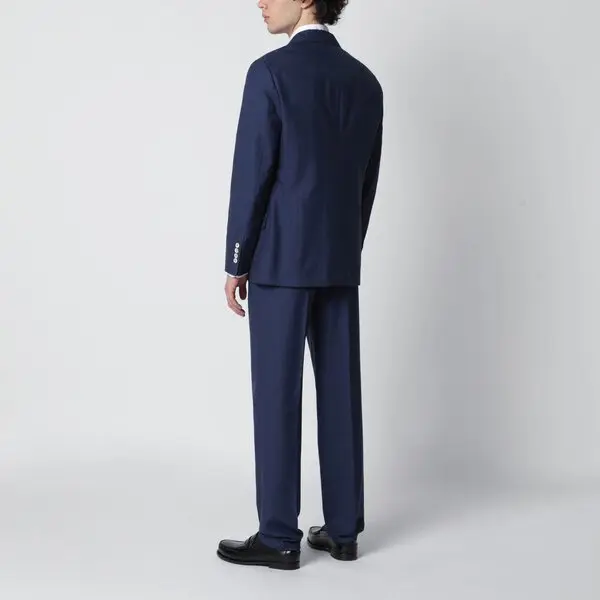 Brunello Cucinelli Single-breasted Wool Suit - Blue