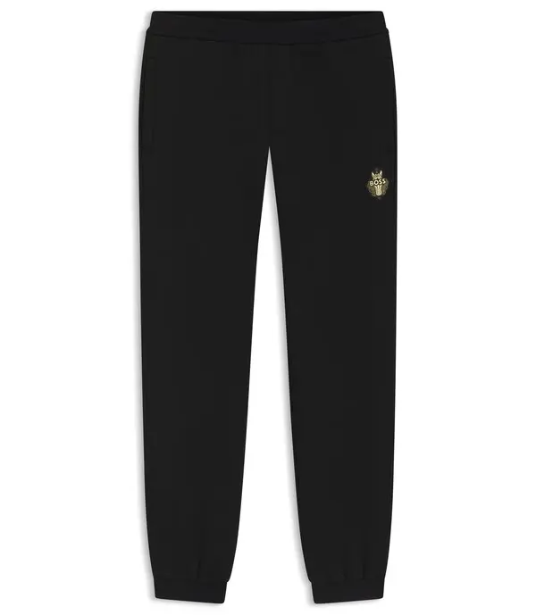 BOSS Year Of The Horse Logo-artwork Tracksuit Bottoms In Cotton Terry