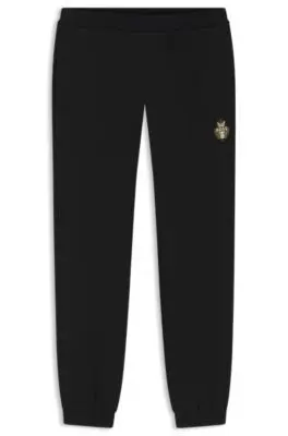 BOSS Year Of The Horse Logo-artwork Tracksuit Bottoms In Cotton Terry