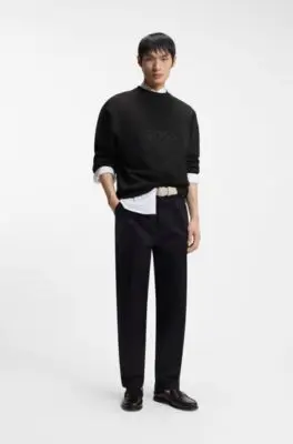 BOSS Cotton Terry Sweatshirt With Logo Artwork