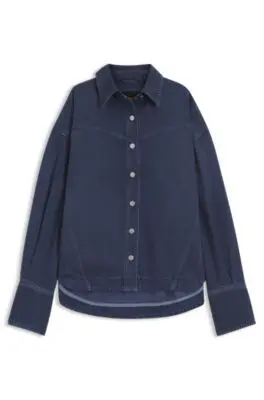BOSS Oversized Rigid Denim Blouse