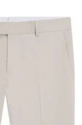 BOSS Slim-fit Trousers In Stretch Cotton - Light Grey