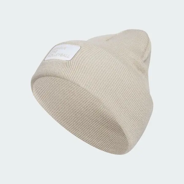 Adidas Tall Fold Beanie - Beige / Beige / White
