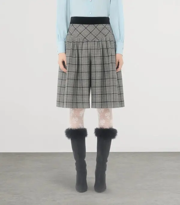 Valentino Garavani Virgin Wool Check Shorts