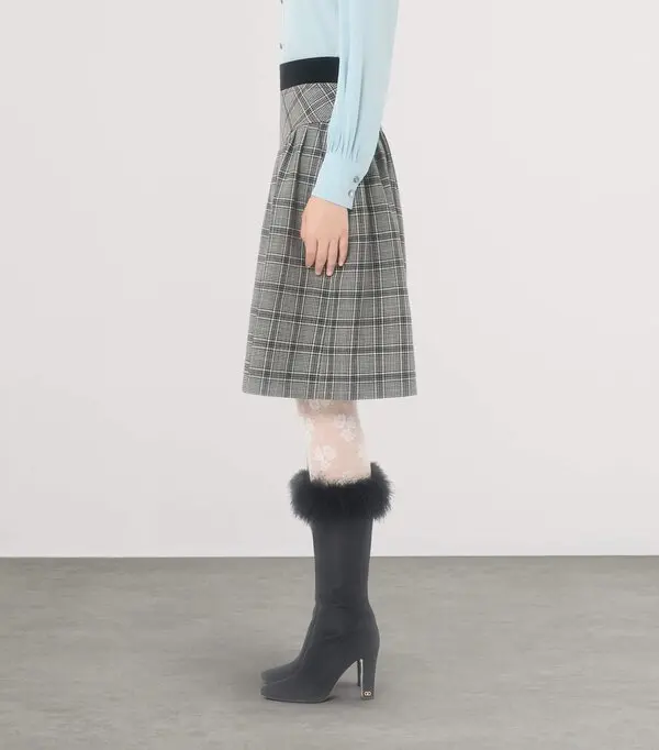 Valentino Garavani Virgin Wool Check Shorts