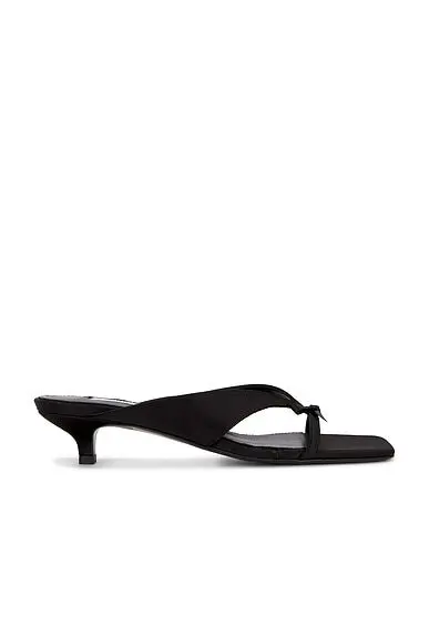 TOTEME Bow Satin Slip-on Sandals