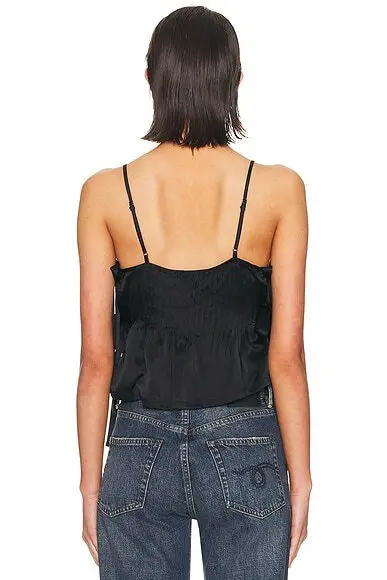 R13 Square Neck Ties Cami Top
