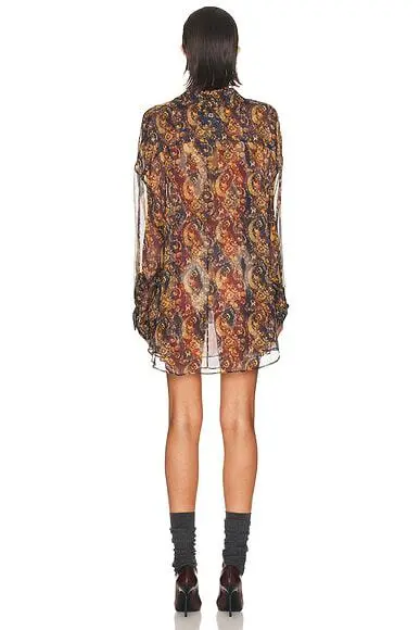 R13 Printed Silk Chiffon Dress Set