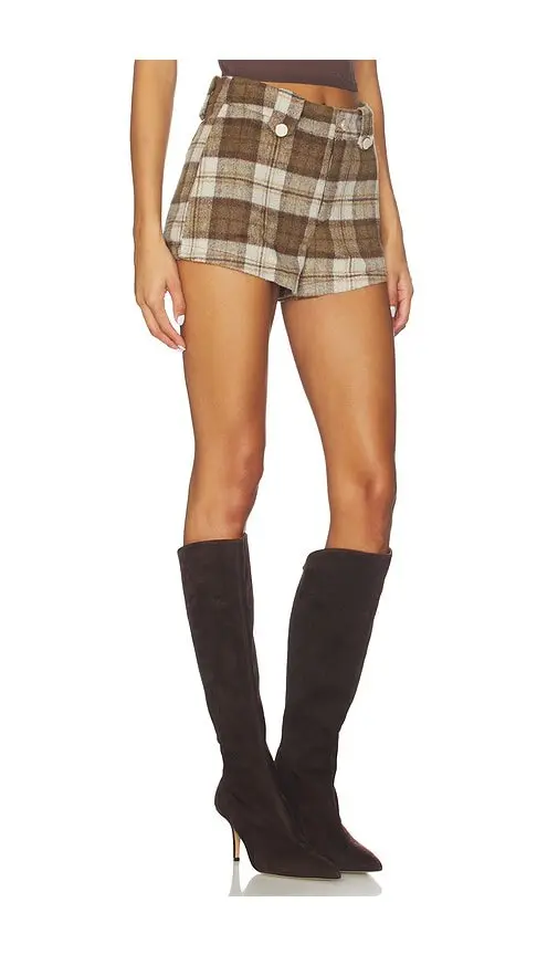 UNDERSTATED LEATHER Plaid Western Shorts