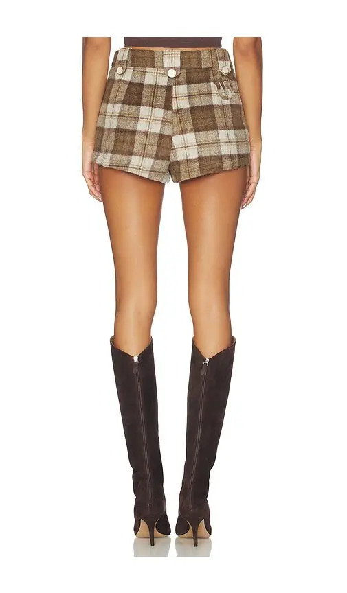 UNDERSTATED LEATHER Plaid Western Shorts