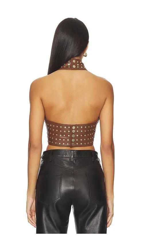 UNDERSTATED LEATHER Studded Top