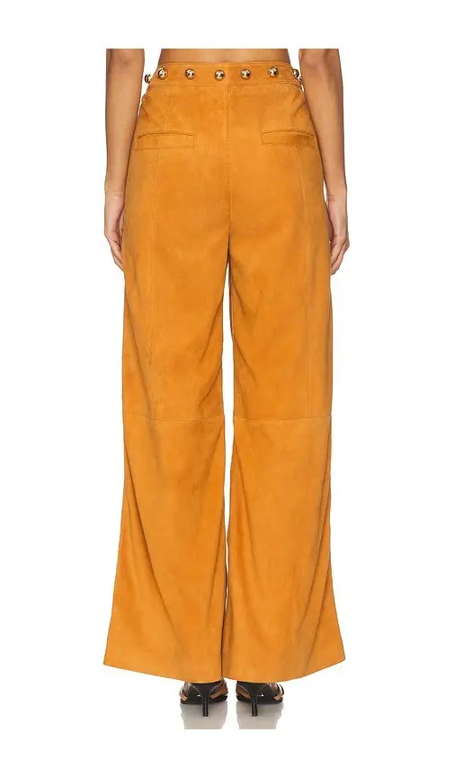 UNDERSTATED LEATHER Dome Studded Wide Leg Pants