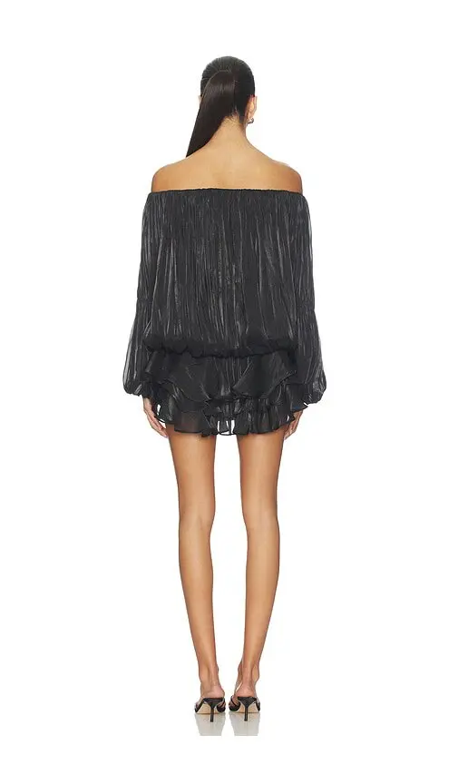 THE BEKK Elora Off-shoulder Mini Dress - Black | Editorialist