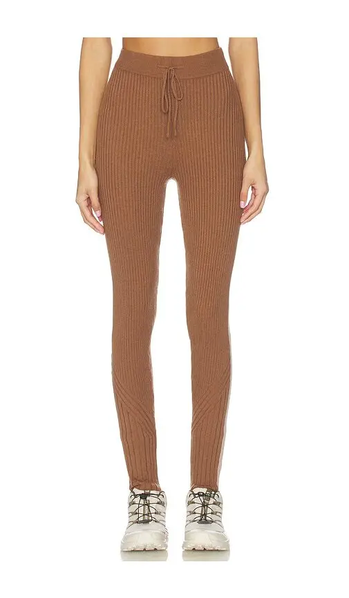 Varley Aiden Knit Legging In Brown