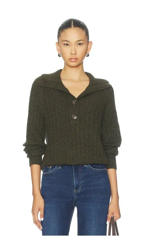 Varley Bridget Half Button Sweater