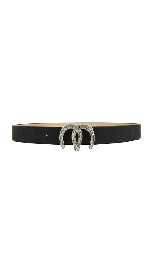 UNDERSTATED LEATHER Horseshoe Belt - Black & Silver
