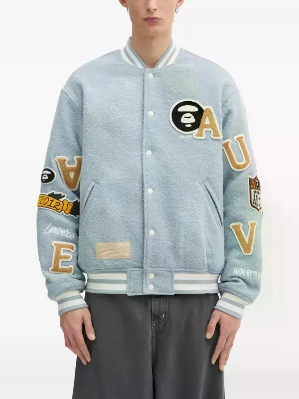 AAPE BY *A BATHING APE® Letter-appliqué Bomber Jacket