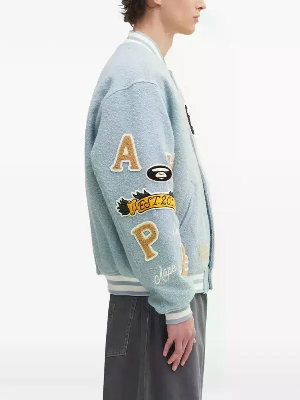 AAPE BY *A BATHING APE® Letter-appliqué Bomber Jacket
