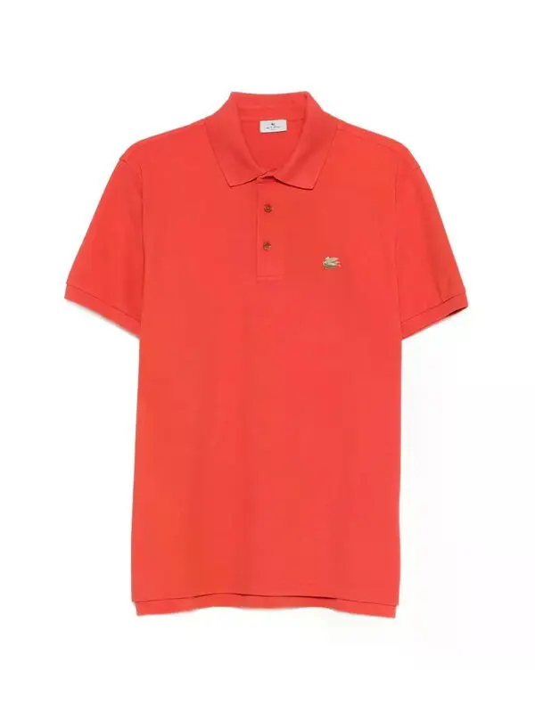 Etro Button Logo-detail Polo Shirt - Orange