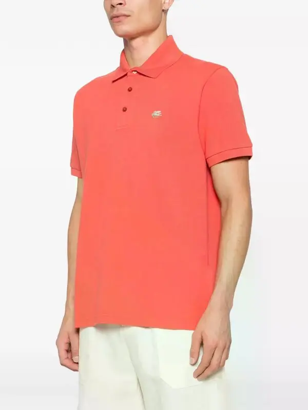 Etro Button Logo-detail Polo Shirt - Orange