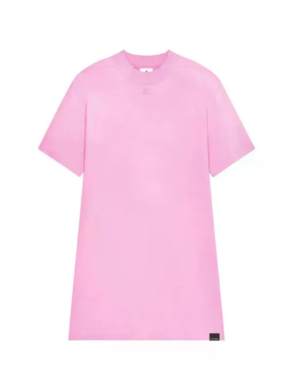 COURREGES Short-sleeve T-shirt Mini Dress - Pink