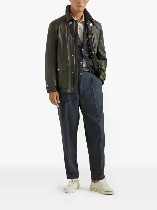 Brunello Cucinelli Long-sleeves Blazer - Blue