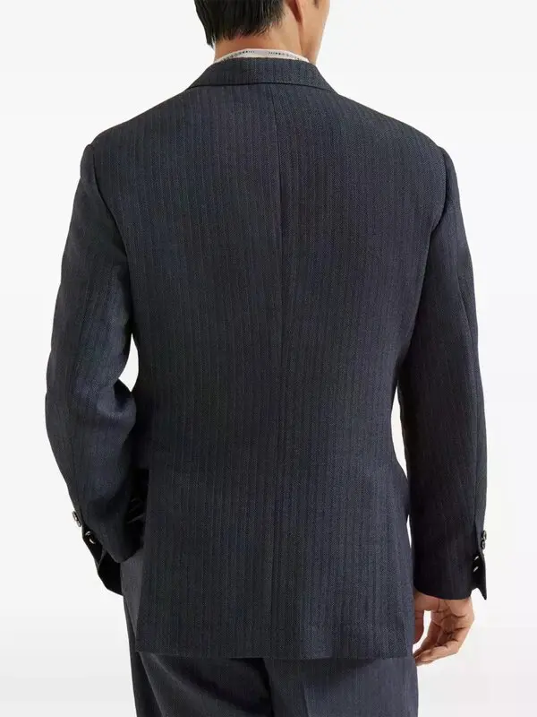 Brunello Cucinelli Long-sleeves Blazer - Blue