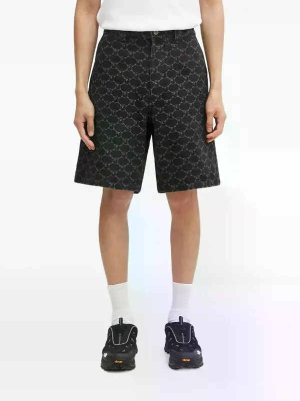 A BATHING APE College Monogram Denim Shorts