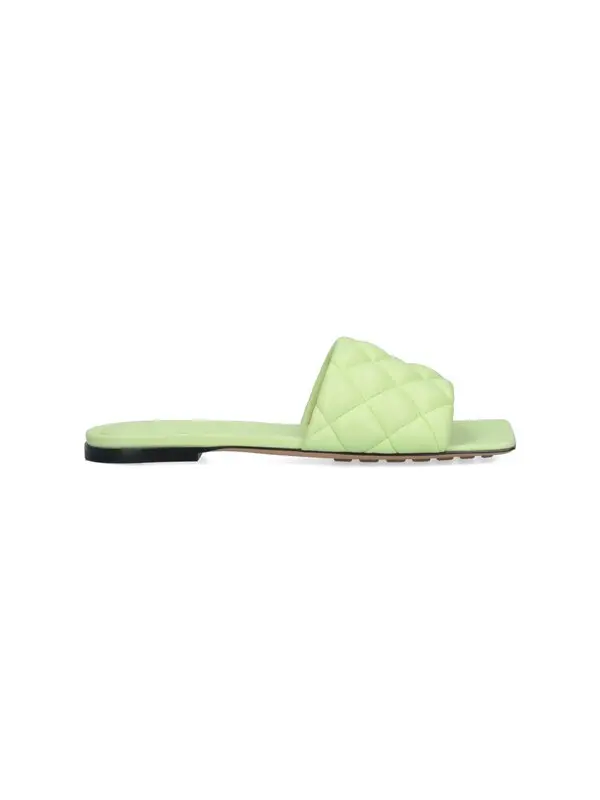 Bottega Veneta Padded Flat Sandals - Green