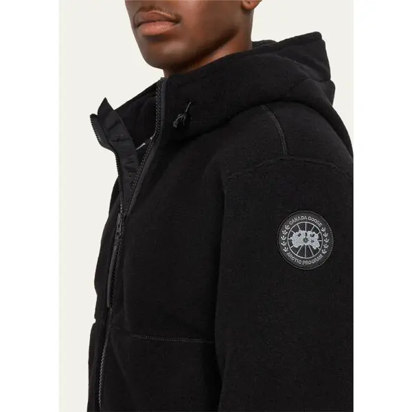 Canada Goose Chilliwack Fleece Hooded Bomber Jacket - Black