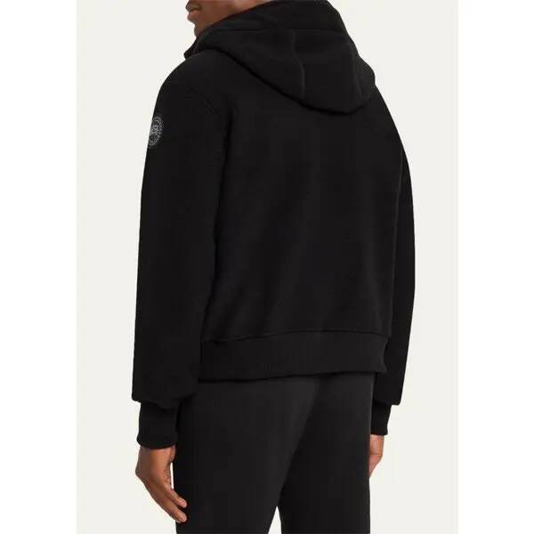 Canada Goose Chilliwack Fleece Hooded Bomber Jacket - Black