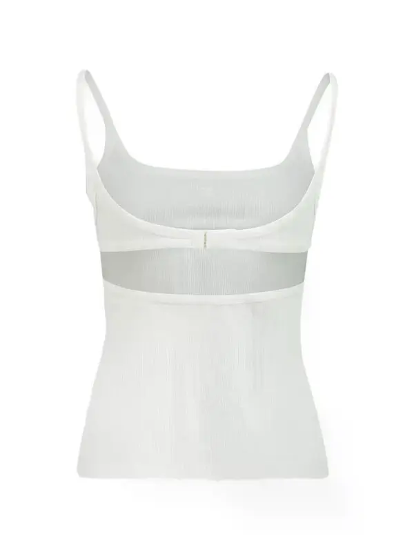 COURREGES 90's Cut-out Ribbed Tank Top - White