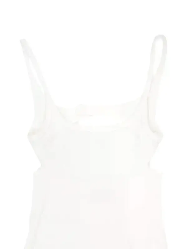 COURREGES 90's Cut-out Ribbed Tank Top - White