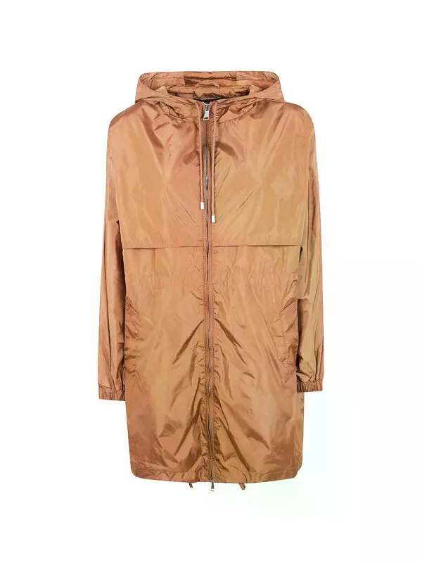 SEMICOUTURE Hooded Parka Coat - Brown