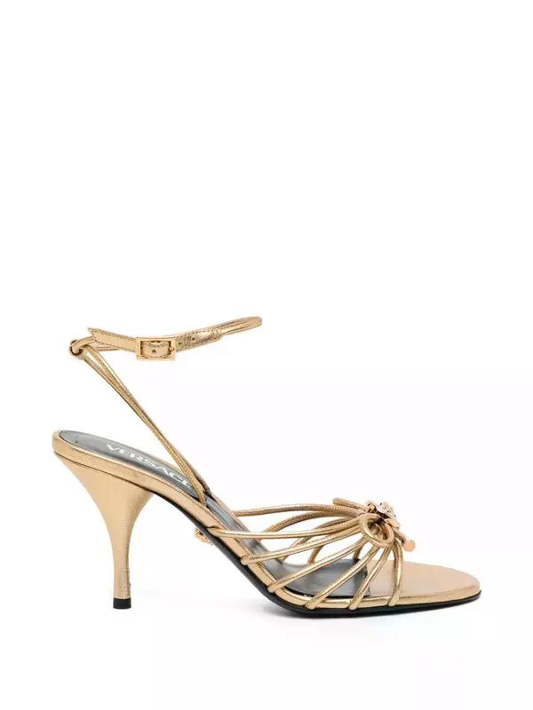 Versace Strap Knot Heeled Sandals