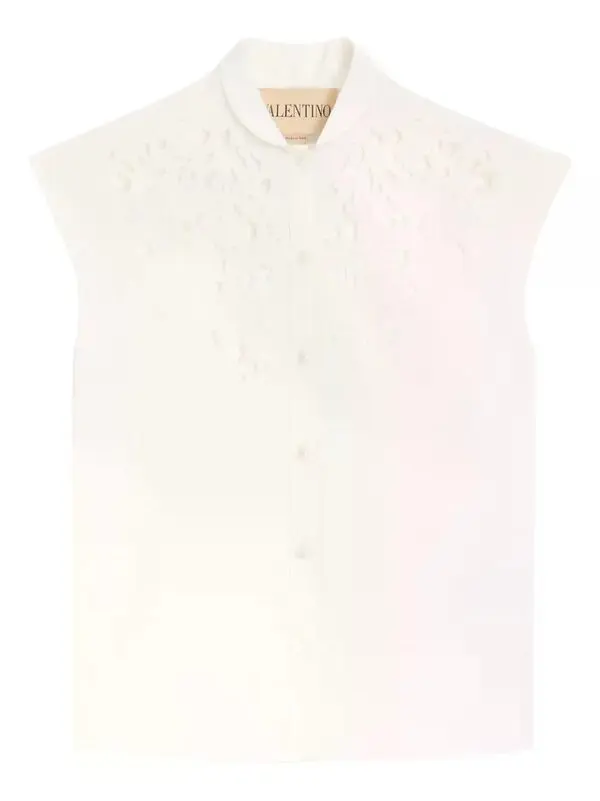 Valentino Garavani Embroidered Poplin Shirt - White