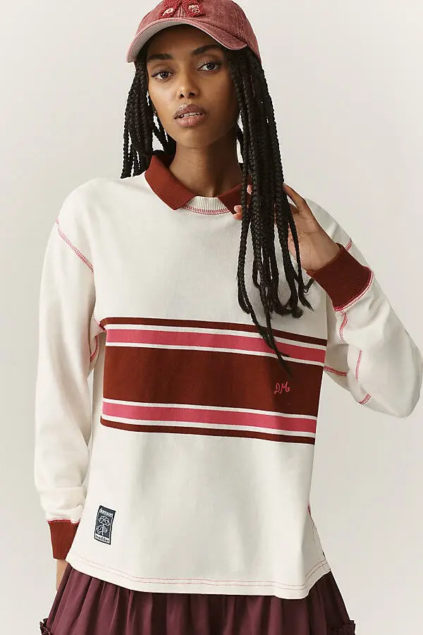 DAMSON MADDER Ola Long-sleeve Organic Cotton Pullover