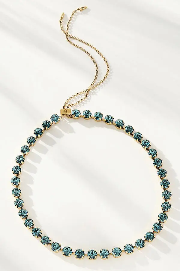 Loren Hope Arista Slider Necklace - Smoked Sapphire