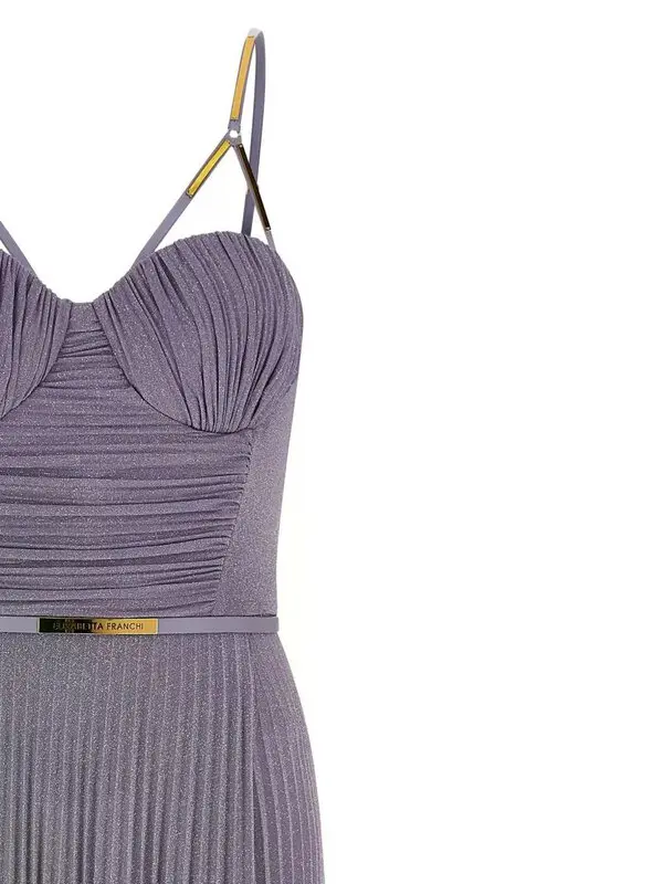 Elisabetta Franchi Pleated Maxi Dress