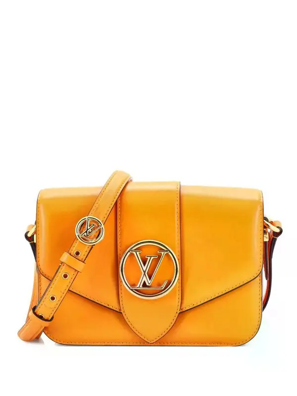 LOUIS VUITTON Pont 9 Bag Leather Crossbody Bag - Orange