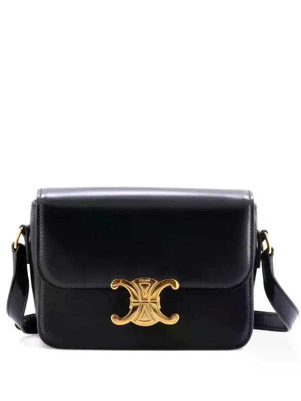 Celine Triomphe Teen Shoulder Bag Smooth Calfskin - Black