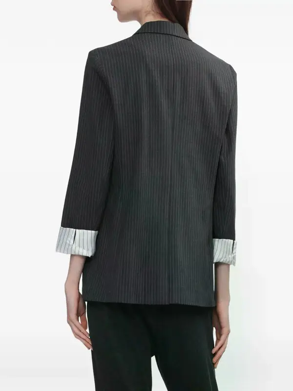 Rag & Bone Pinstripe Three-quarter-sleeve Blazer