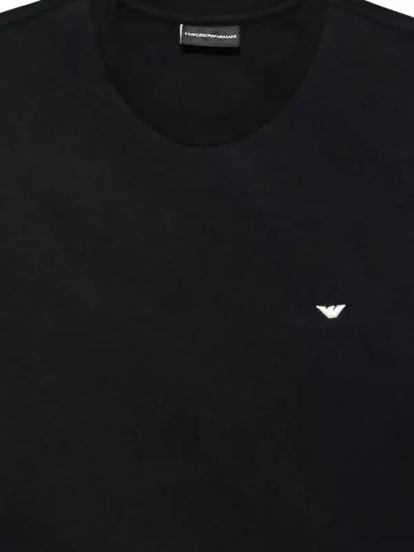 Emporio Armani Logo Long-Sleeve T-Shirt - Blue | Editorialist