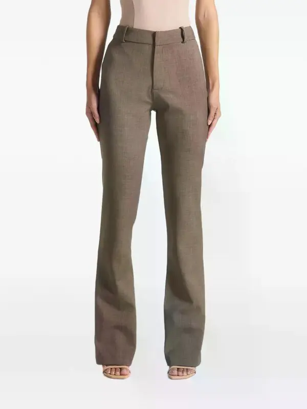 Manière De Voir Zipped-cuffs Tailored Trousers - Brown