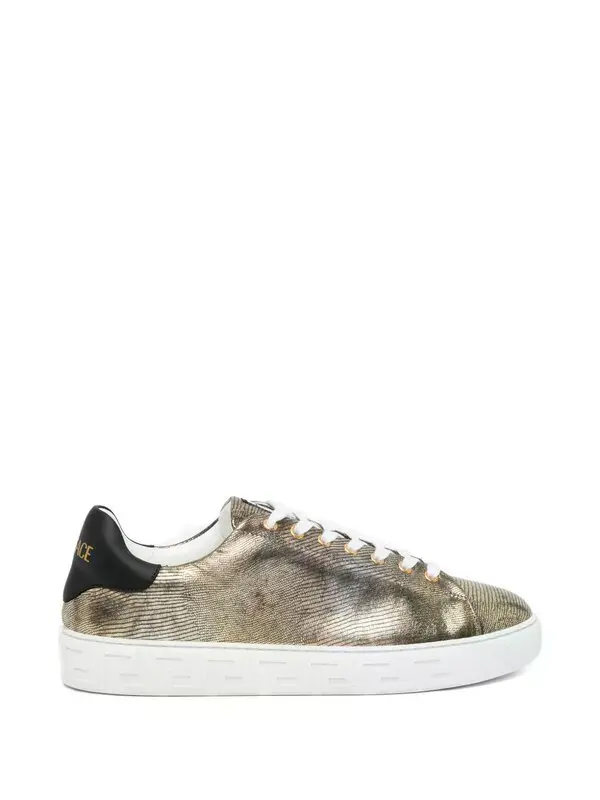 Versace Greca Lace-up Trainers - Gold