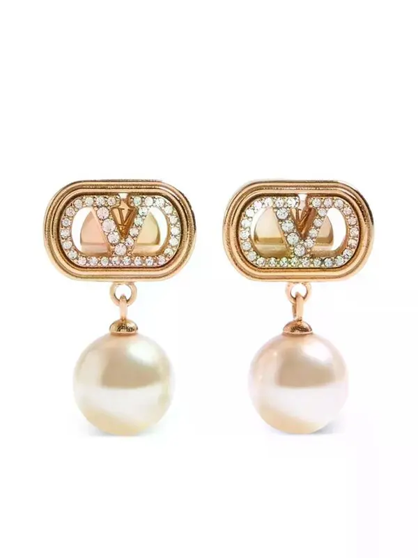 Valentino Garavani Vlogo Signature Stud Earrings - Gold